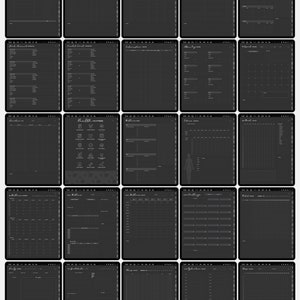 2024 2025 Dark Digital Planner Undated for Goodnotes, 2024 Portrait ...