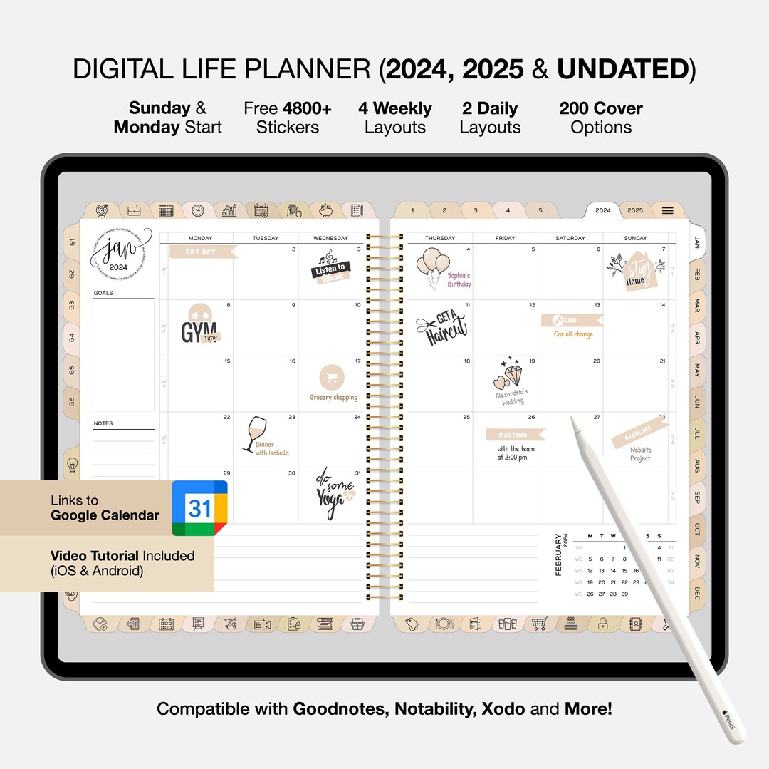 Goodnotes Planner, iPad Planner, Digital Planner, Notability Planner ...