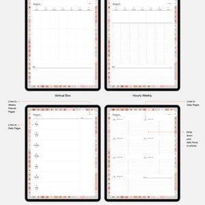 2024 2025 Monthly Calendar, Digital Template for Goodnotes on Ipad ...
