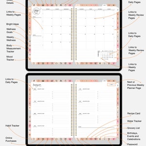 IPad Planner, 2024 2025 Digital Planner, Digital Journal, Goodnotes ...