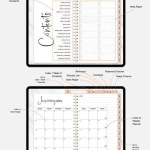 Digital Planner 2024 2025, Dated Digital Planner, iPad Planner ...