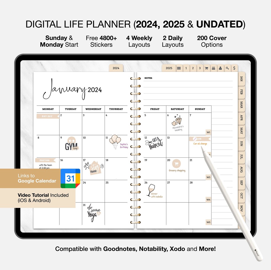Goodnotes, Digital Planner, iPad Planner, Notability Planner, Digital ...