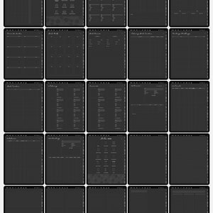 2024 2025 Dark Digital Planner Undated for Goodnotes, 2024 Portrait ...