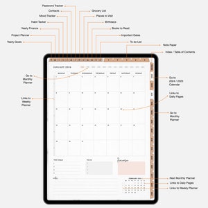 2024 2025 Digital Planner, ADHD Digital Planner, Goodnotes Planner ...