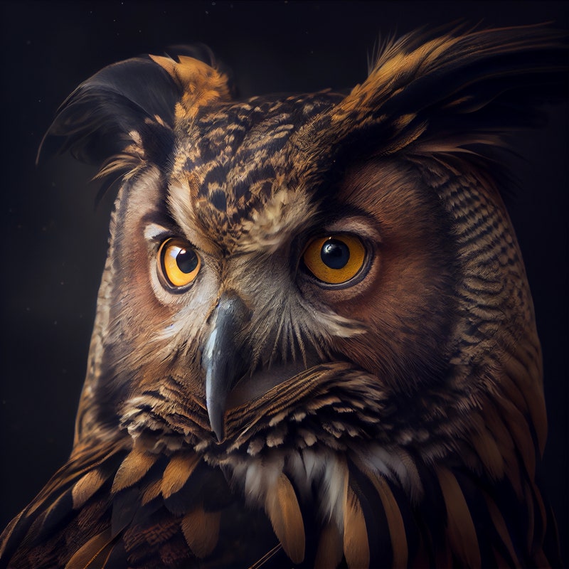 Realistic Owl - Etsy