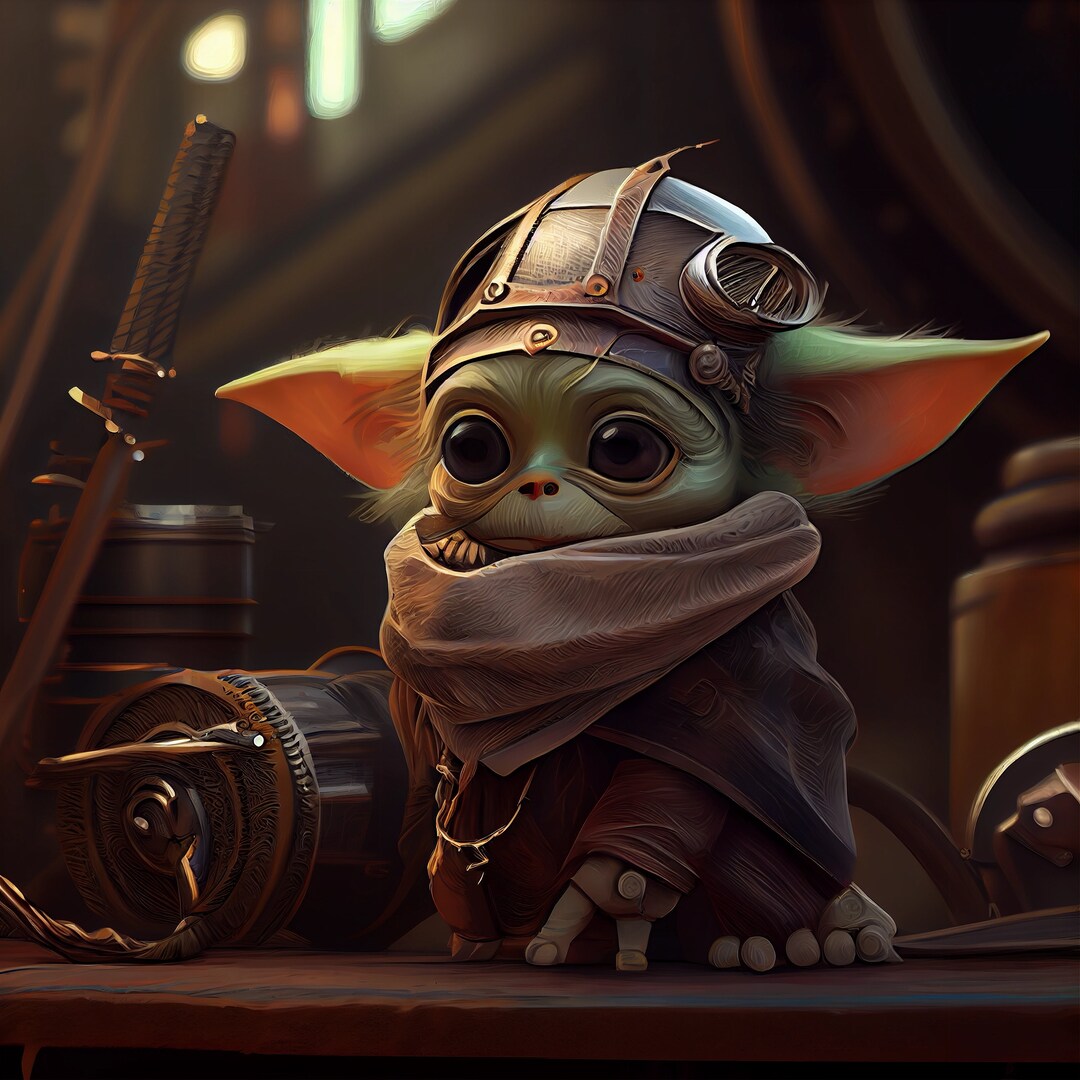 Baby Steampunk Yoda. A.I Generated Art. Digital Download. Printable - Etsy