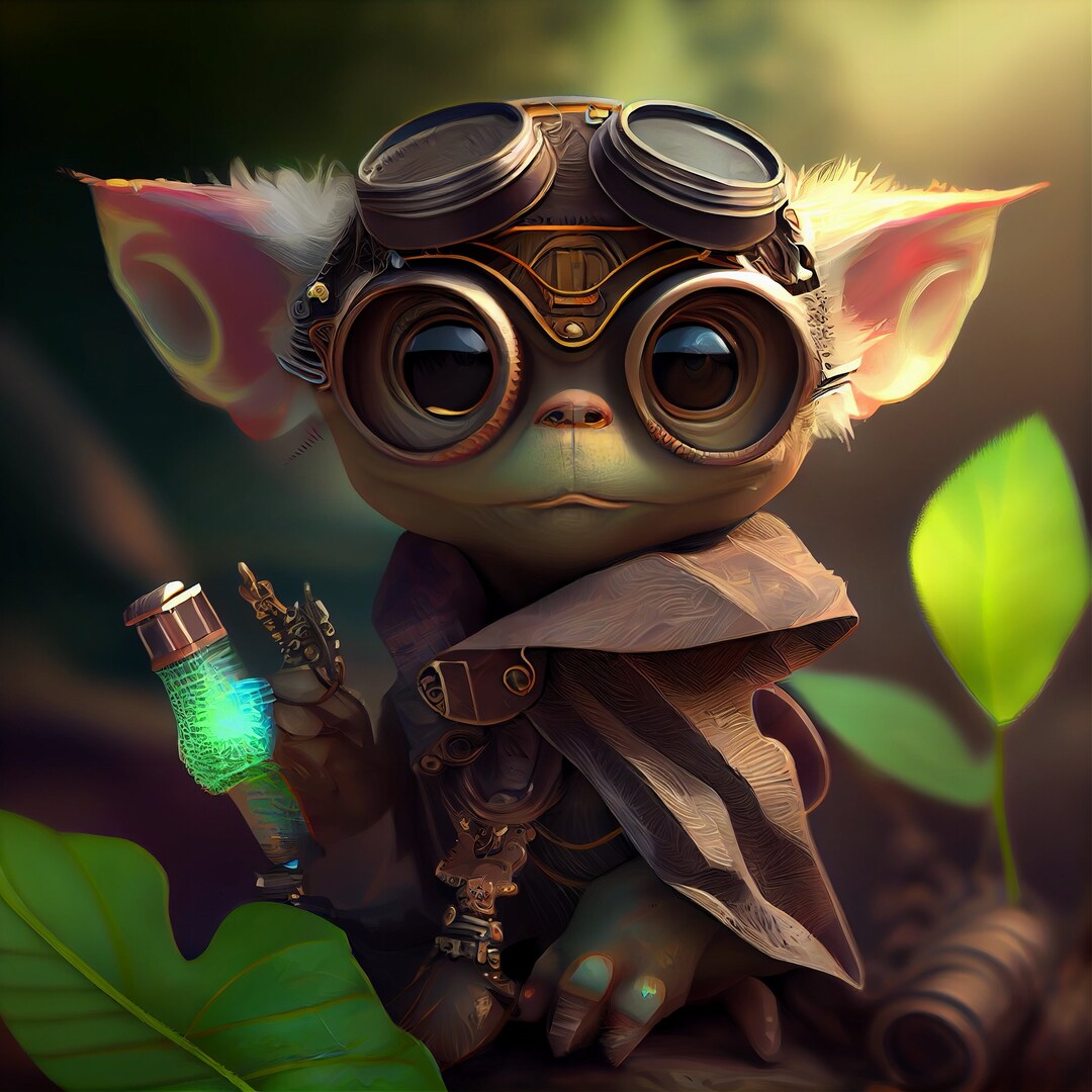 Steampunk Baby Yoda. A.I Generated Art. Digital .download. Printable - Etsy