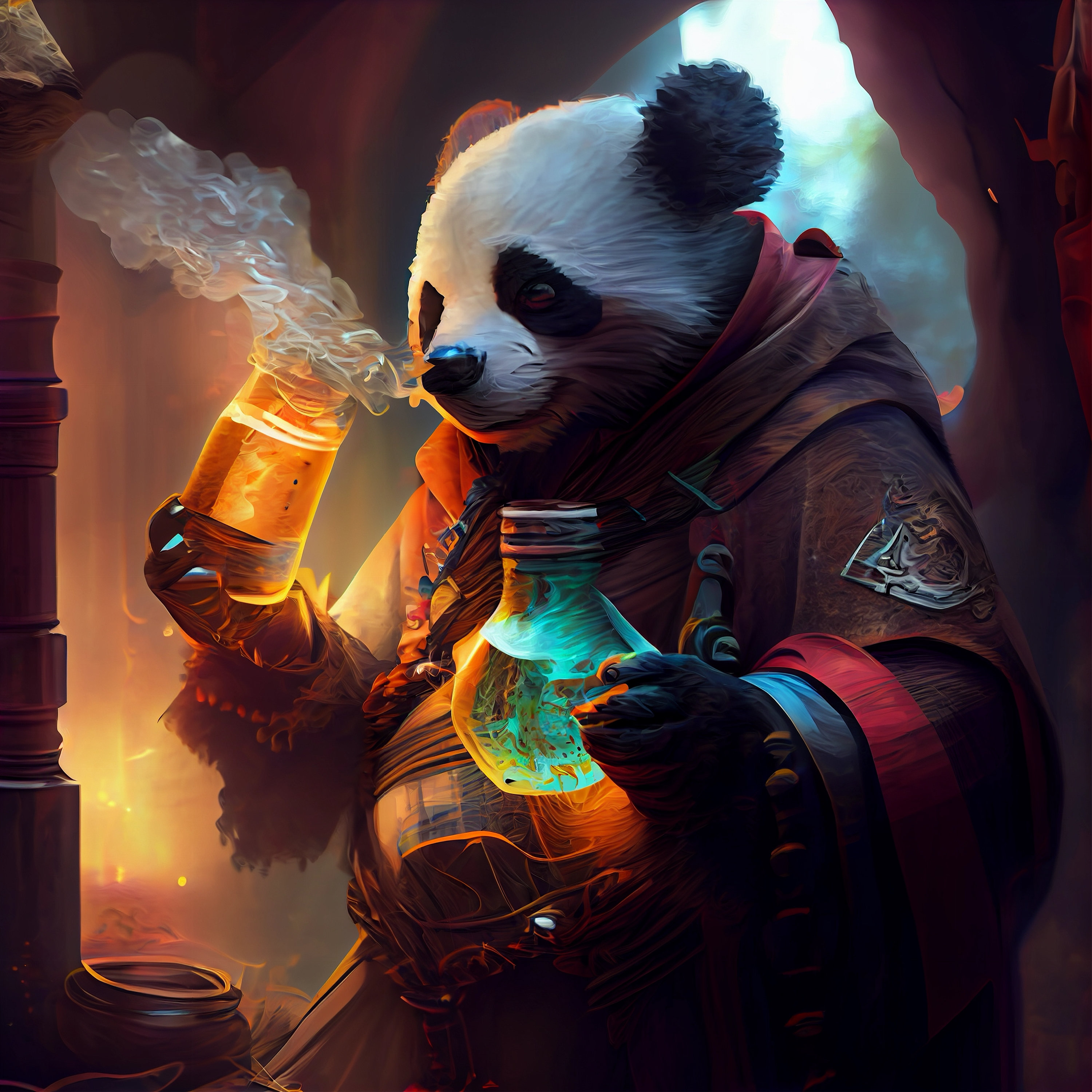 Panda With Potions. A.I Generated Art, Digital Download, Printable - Etsy
