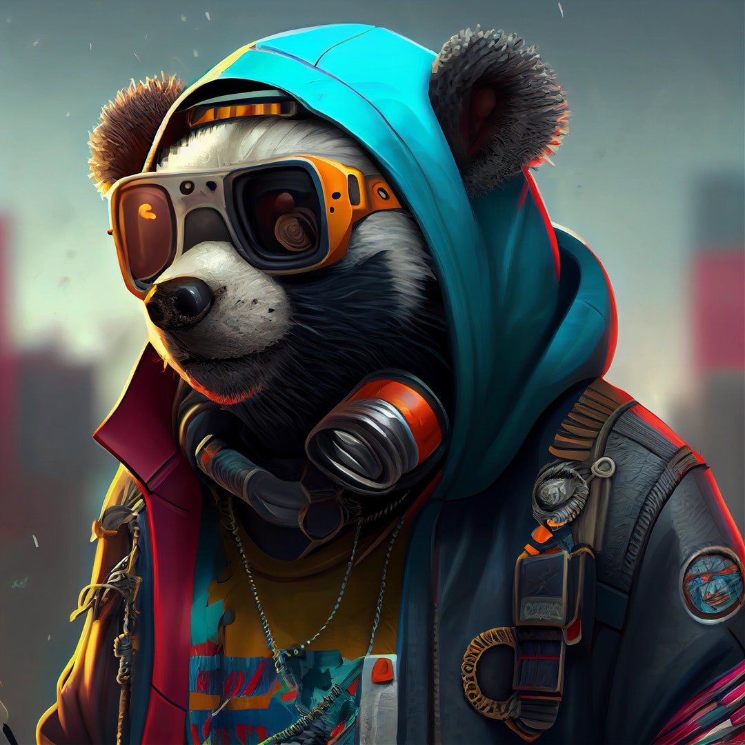 Hip-hop Panda. Digital Art A.I Generated, Printable. - Etsy