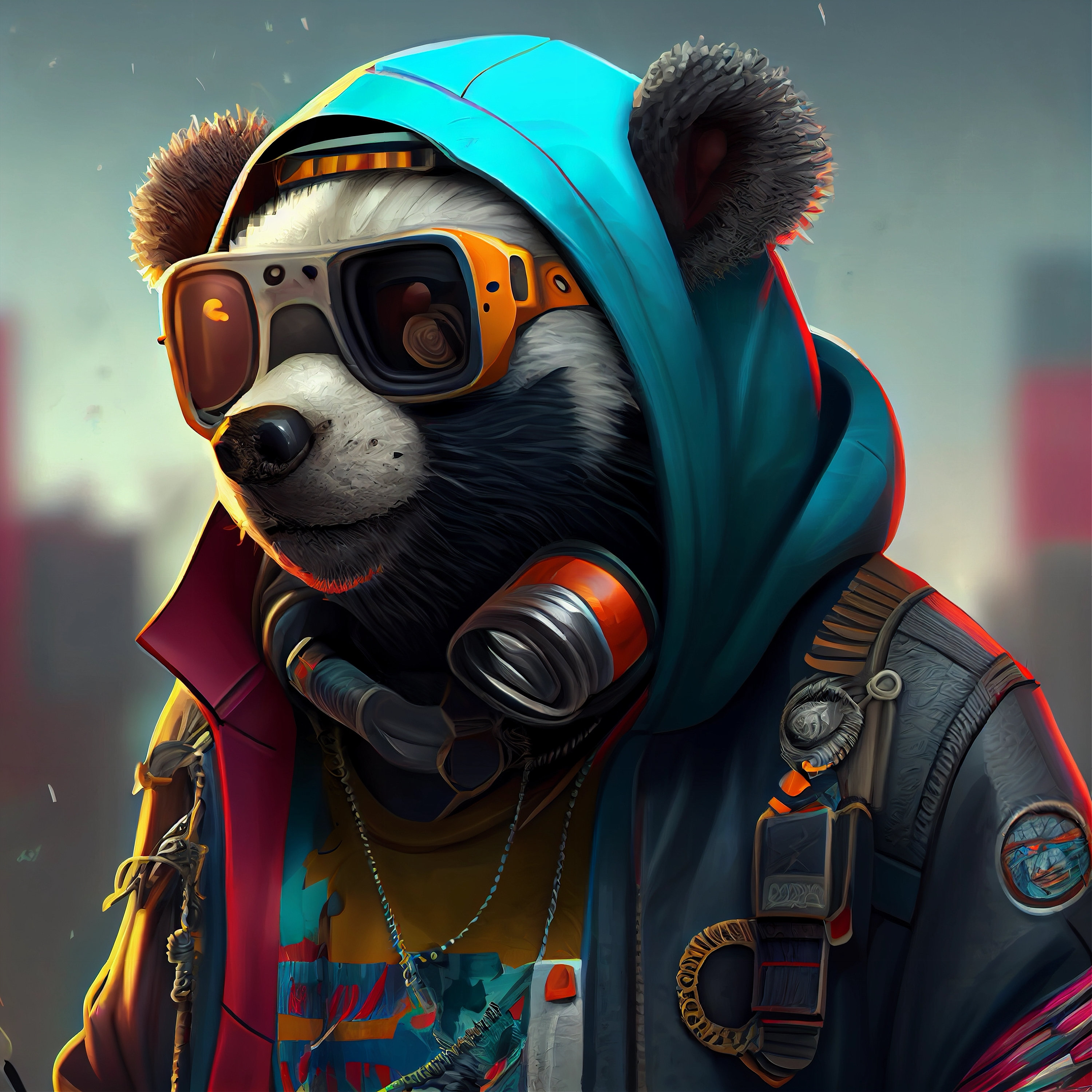 Hip-hop Panda. Digital Art A.I Generated, Printable. - Etsy