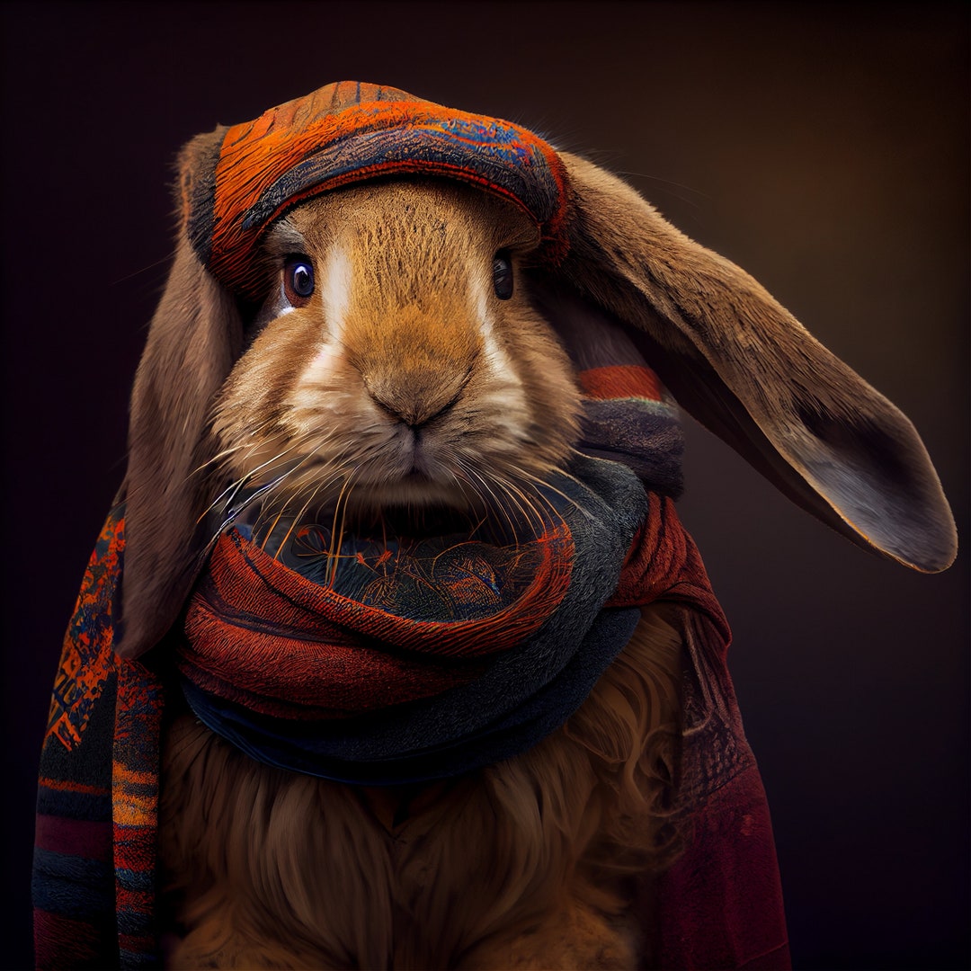 Rasta Rabbit#1. A.I Generated Art. Digital Download. Printable. - Etsy