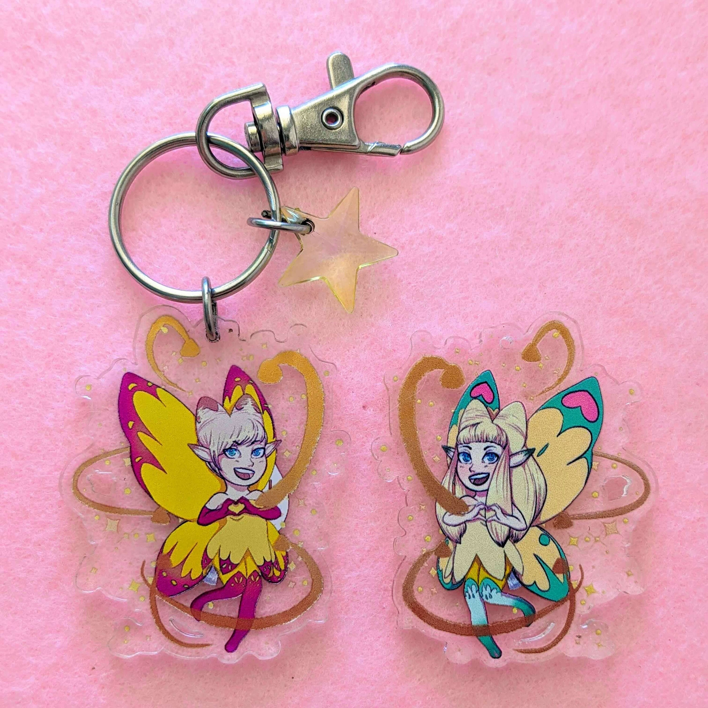 Selene & Eos Acrylic Charm Strawborble Final Fantasy 14 FFXIV Scholar ...