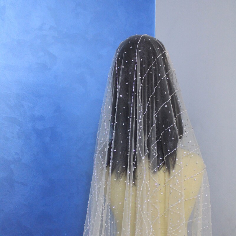 Beaded Bridal Veil - Etsy