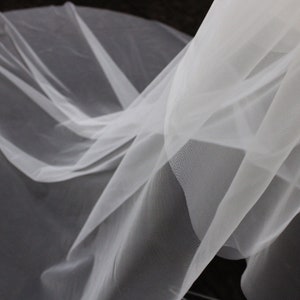 Simple Plain Veil, Ivory Cathedral Veil, Two Layer Veil Hand Cut Veil ...