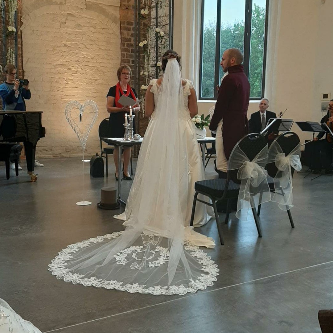 Custom Bespoke Veil, Embroidery Veil With Name, Wedding Veil With Lace ...