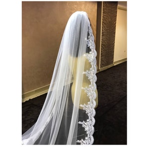 Bespoke Veil Embroidery, Church Veil for Bride, Jesus Embroidery Veil ...