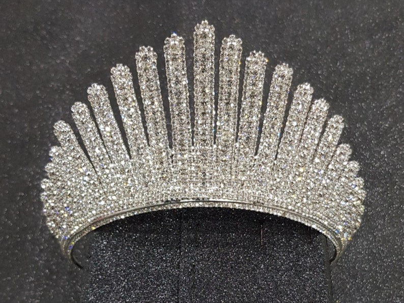 Tiara Wedding Tiara Bridal Set Silver Rhinestone Crowns - Etsy