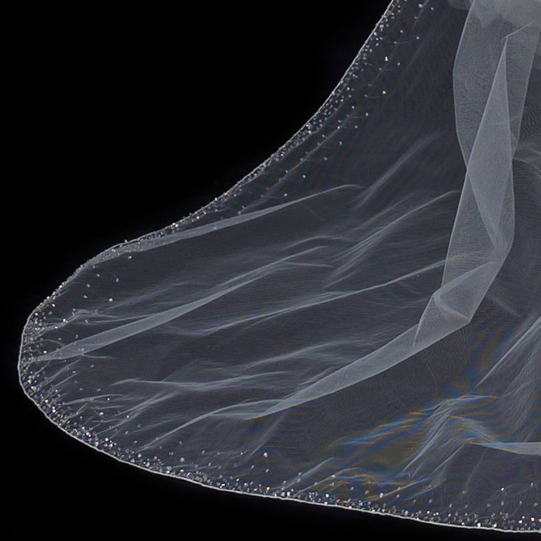 Rhinestones Cathedral Veil, Pearls Edge Veil, Pearls Veil, Crystal Edge ...