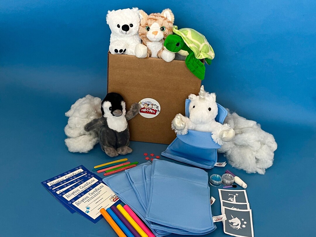 Slumber Party DIY Deluxe 5 Pack With Glitter Teddy Stuffing Kit - Etsy