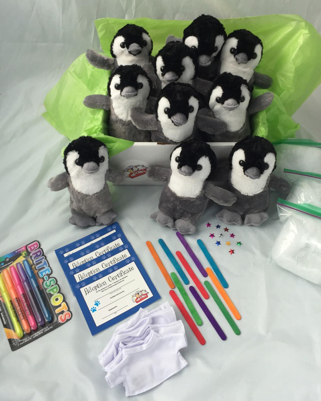 Plush Penguin With T-shirts 10 Pack - Make You Own Plush Penguins ...