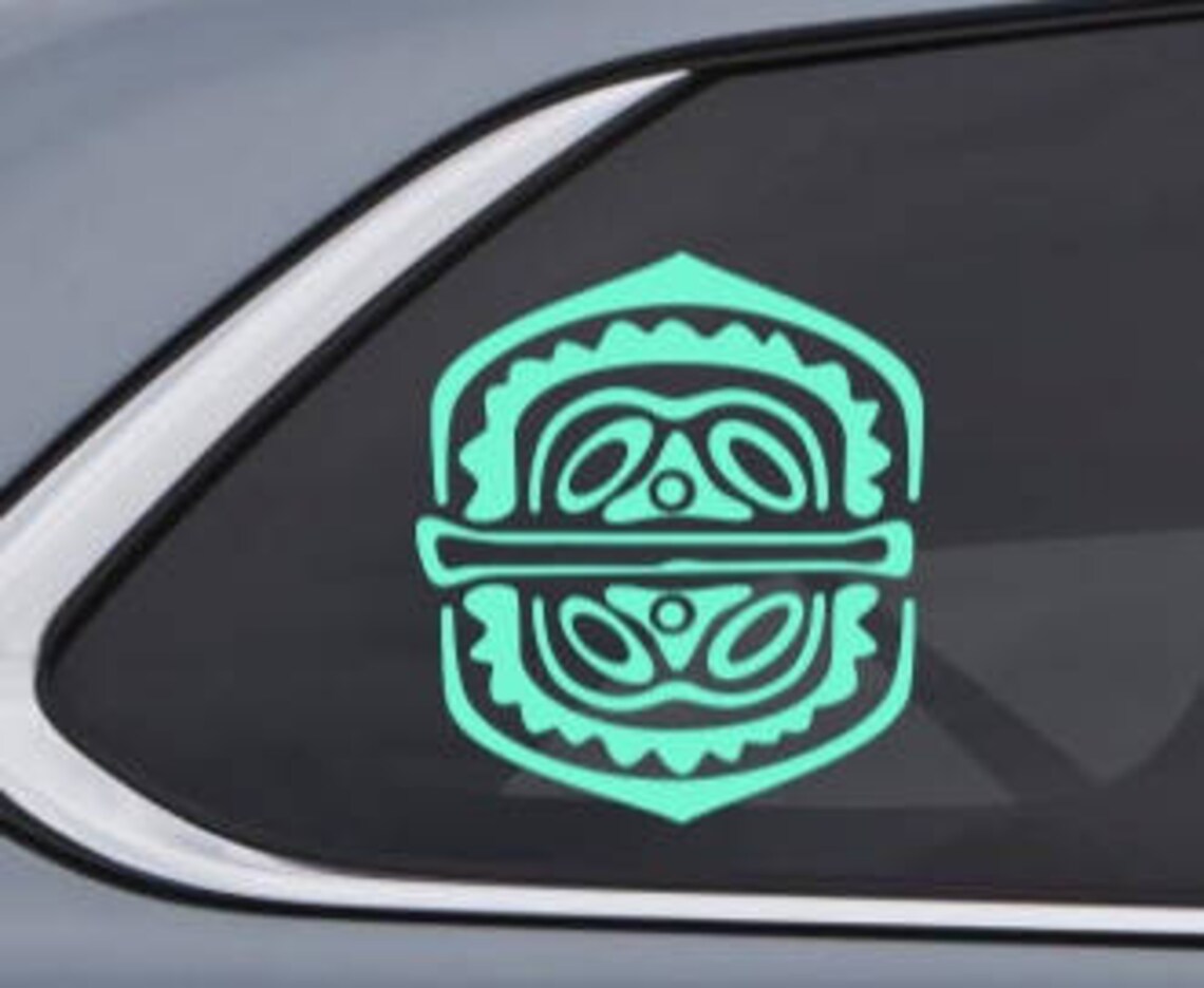 Polynesian Trash Can Tiki God Decal Sticker - 3 Styles Available ...