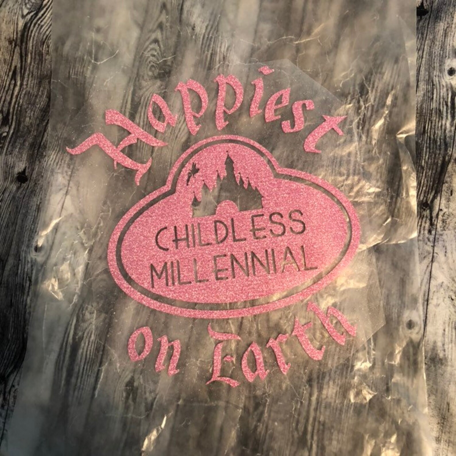 IRON-ON Happiest Childless Millennial on Earth - Inspired by Disney ...