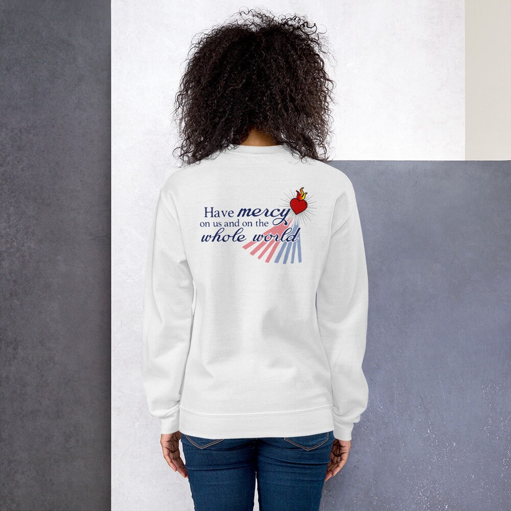 Divine Mercy Chaplet - 2 Sided Unisex Sweatshirt - Sorrowful Passion ...