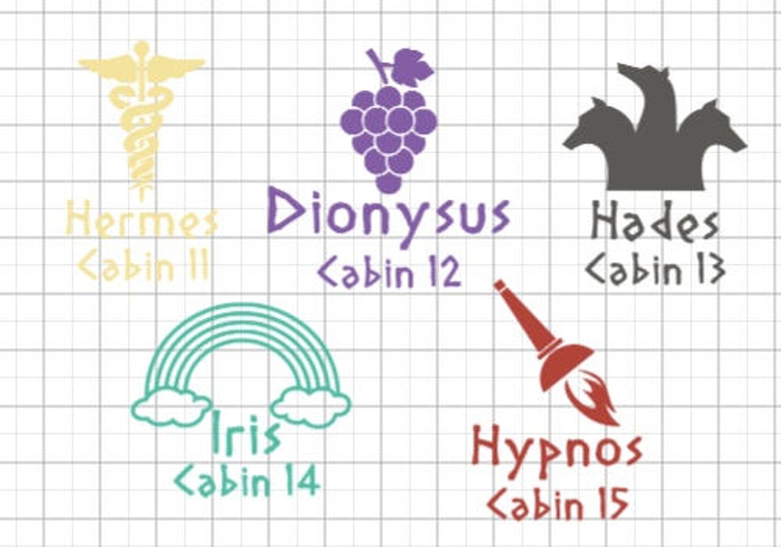 Camp Half Blood Parental Cabin Decal All 20 Cabins Available - Etsy