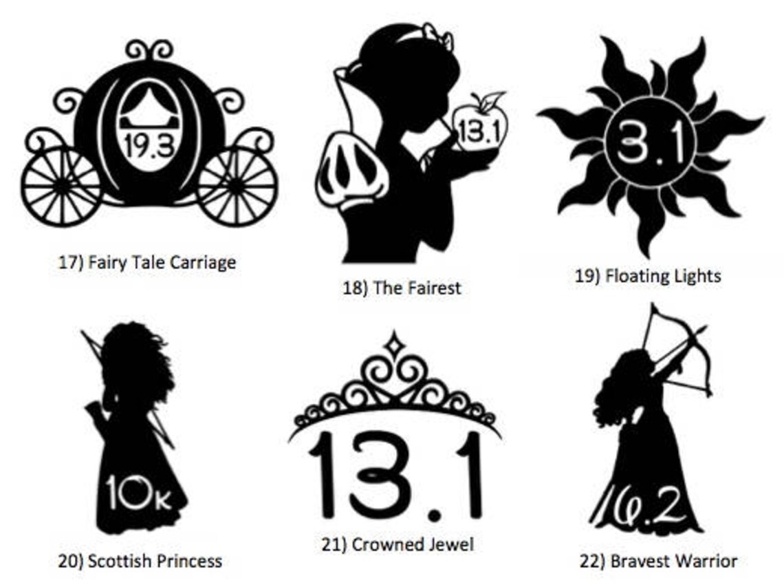 Disney Running Distance Run Decal 35 Designs Available - Etsy