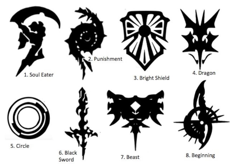 Genso Suikoden Rune Decal - 21 Designs Available Inspired by Game ...