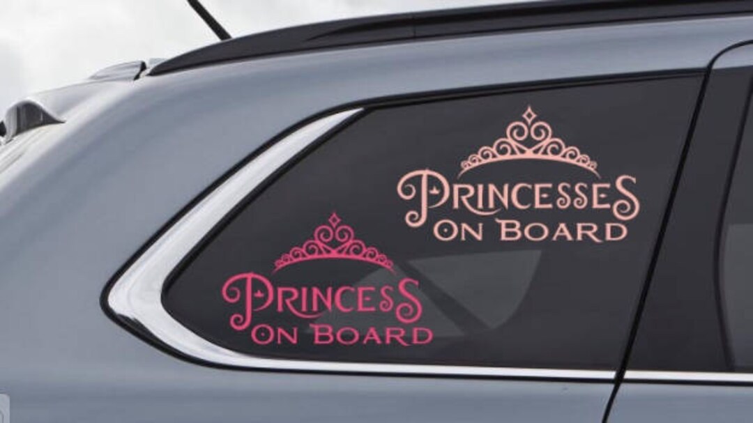 Princess on Board or Princesses on Board Car Decal Sticker Perfect for ...