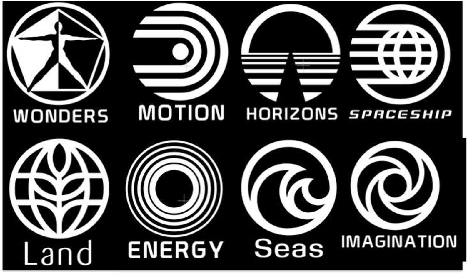 Epcot-inspired Vintage Logos - Disney-inspired Custom Vinyl Decal - Etsy