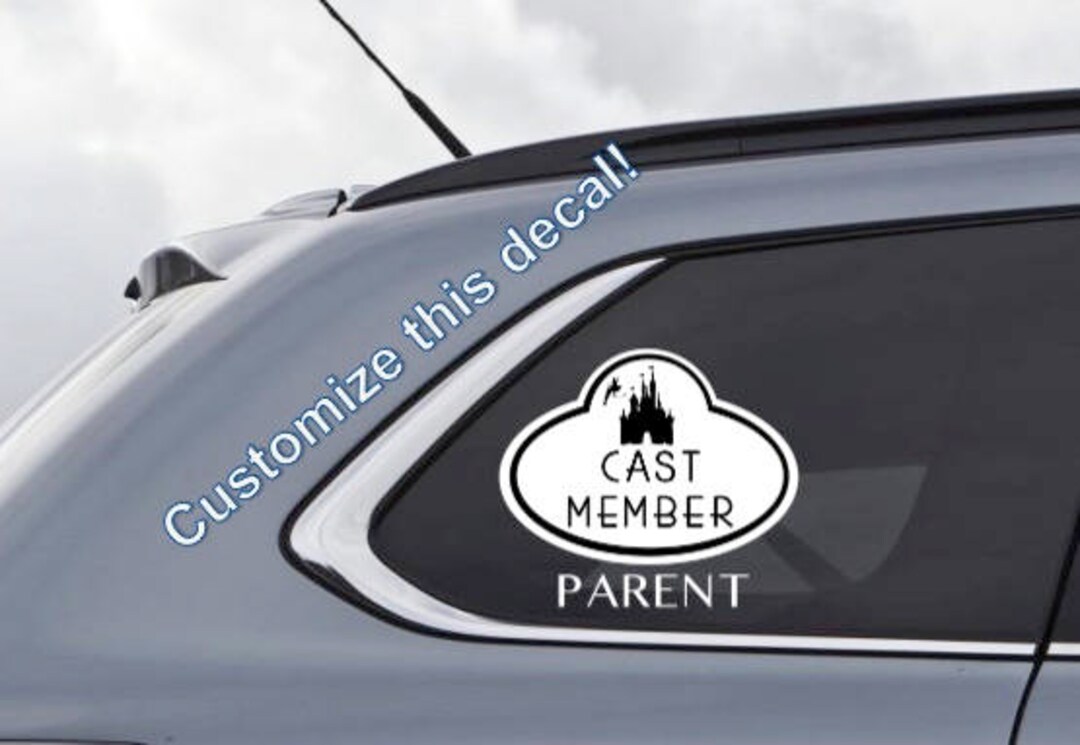 Cast Member CM Name Tag Disney-inspired Decal With Custom Wording ...