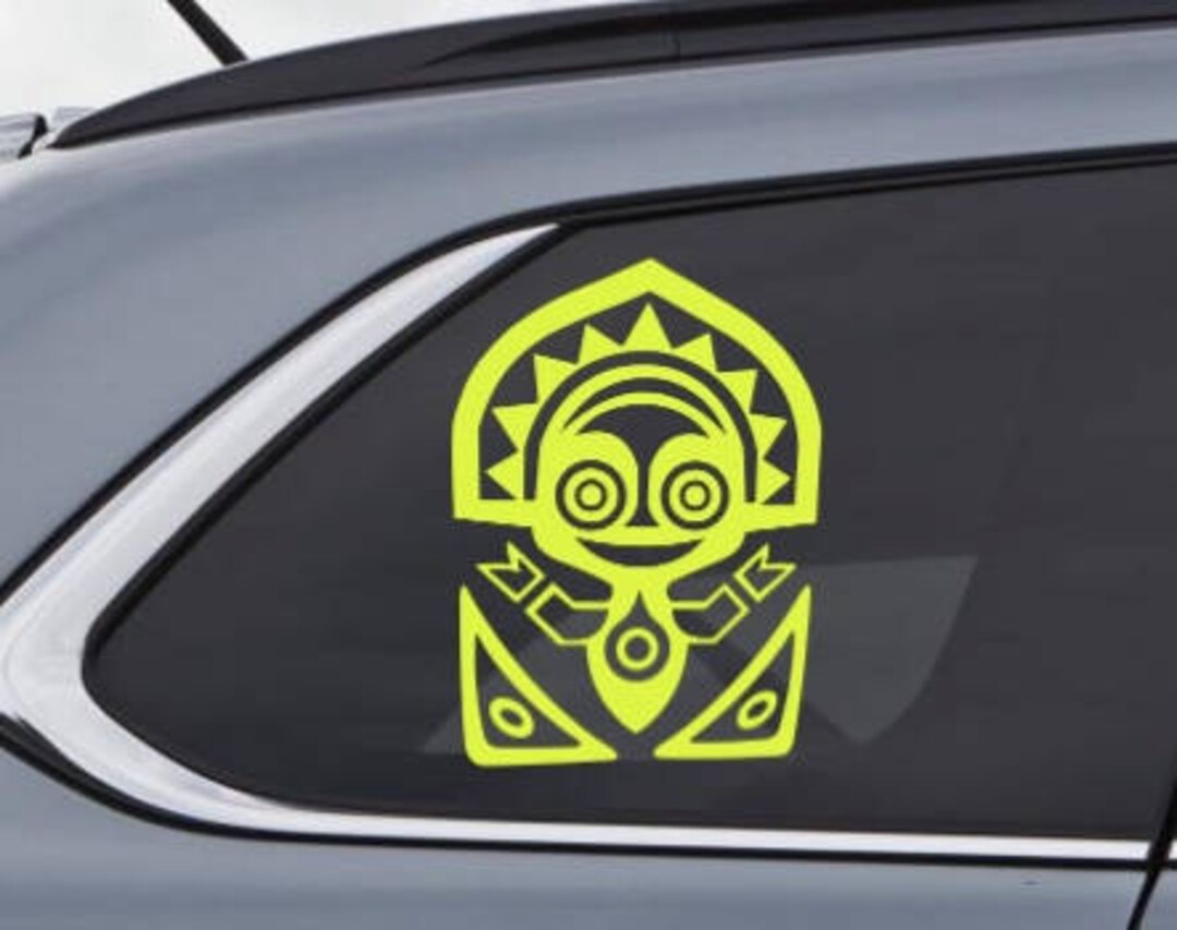 Polynesian Trash Can Tiki God Decal Sticker - 3 Styles Available ...
