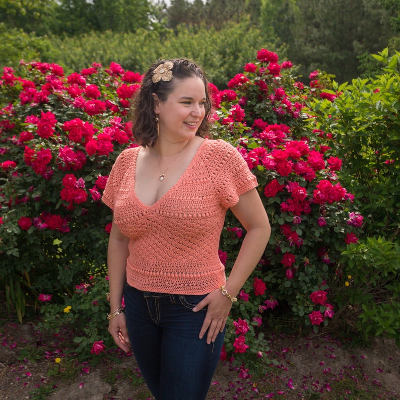 Beth Top CROCHET PATTERN XS to 3XL English Crochet - Etsy