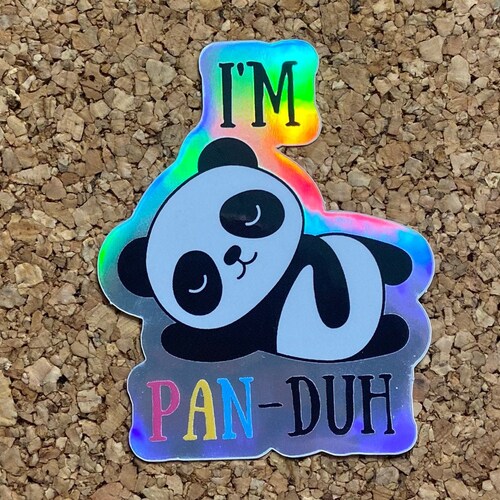 Im Pan-duh Vinyl Pansexual Sticker Panda Pun Gay Pride - Etsy