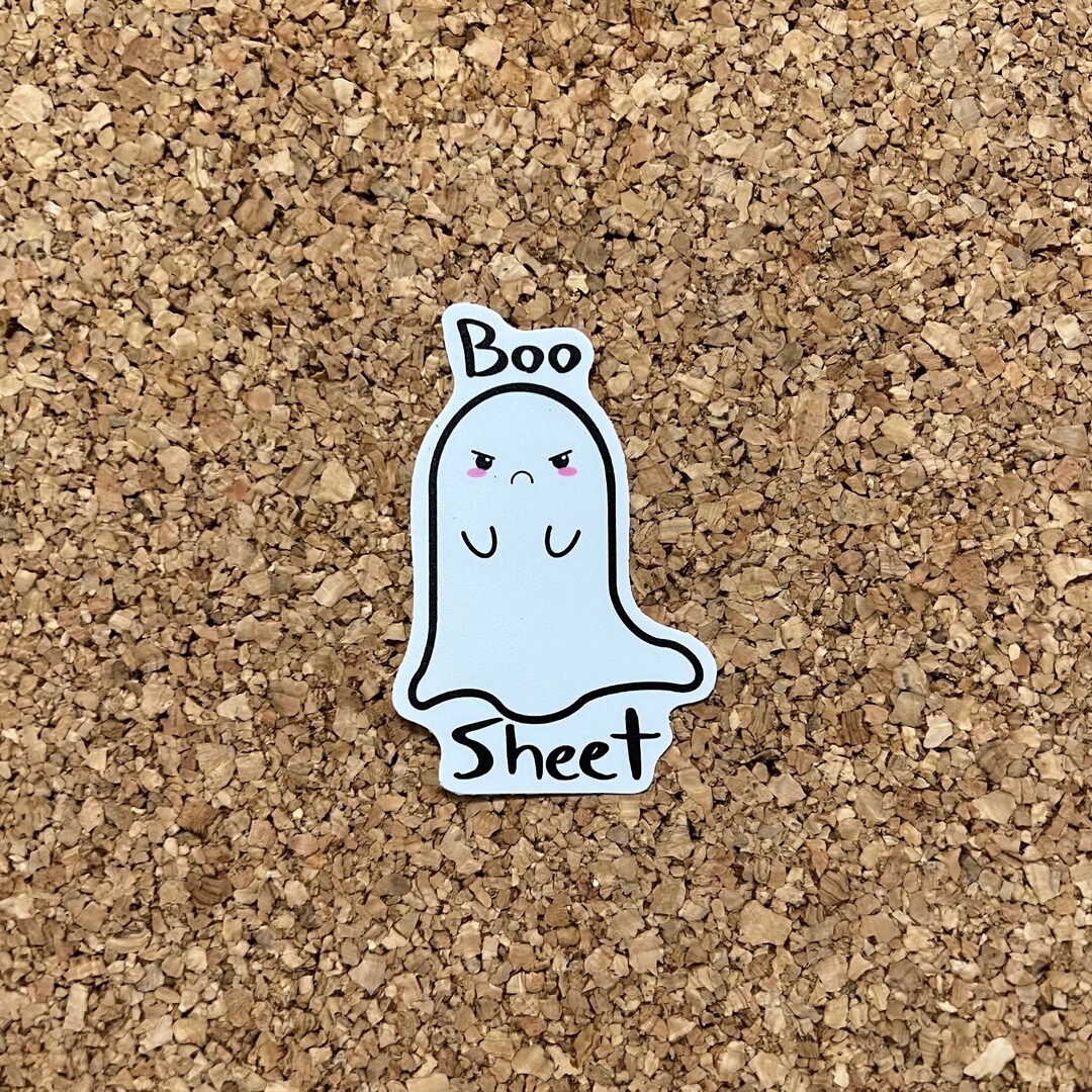 Boo Sheet Kawaii Ghost Pun Sticker - Cute Spooky Halloween Sticker - Etsy