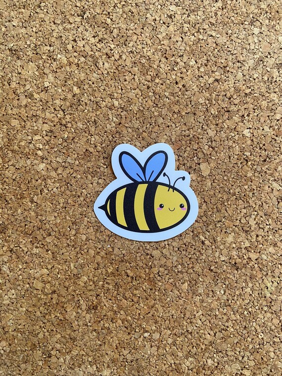 Kawaii Bee Vinyl Sticker Insect Sticker Cute Honey Bee | Etsy