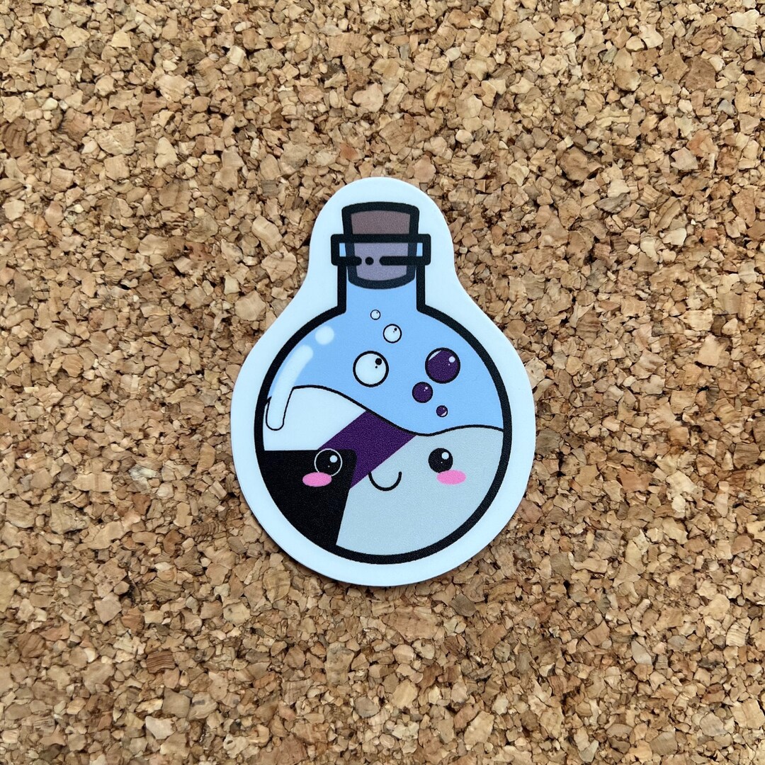 Demisexual Pride Potion Kawaii Sticker - Demi LGBTQ+ Pride Sticker - Etsy