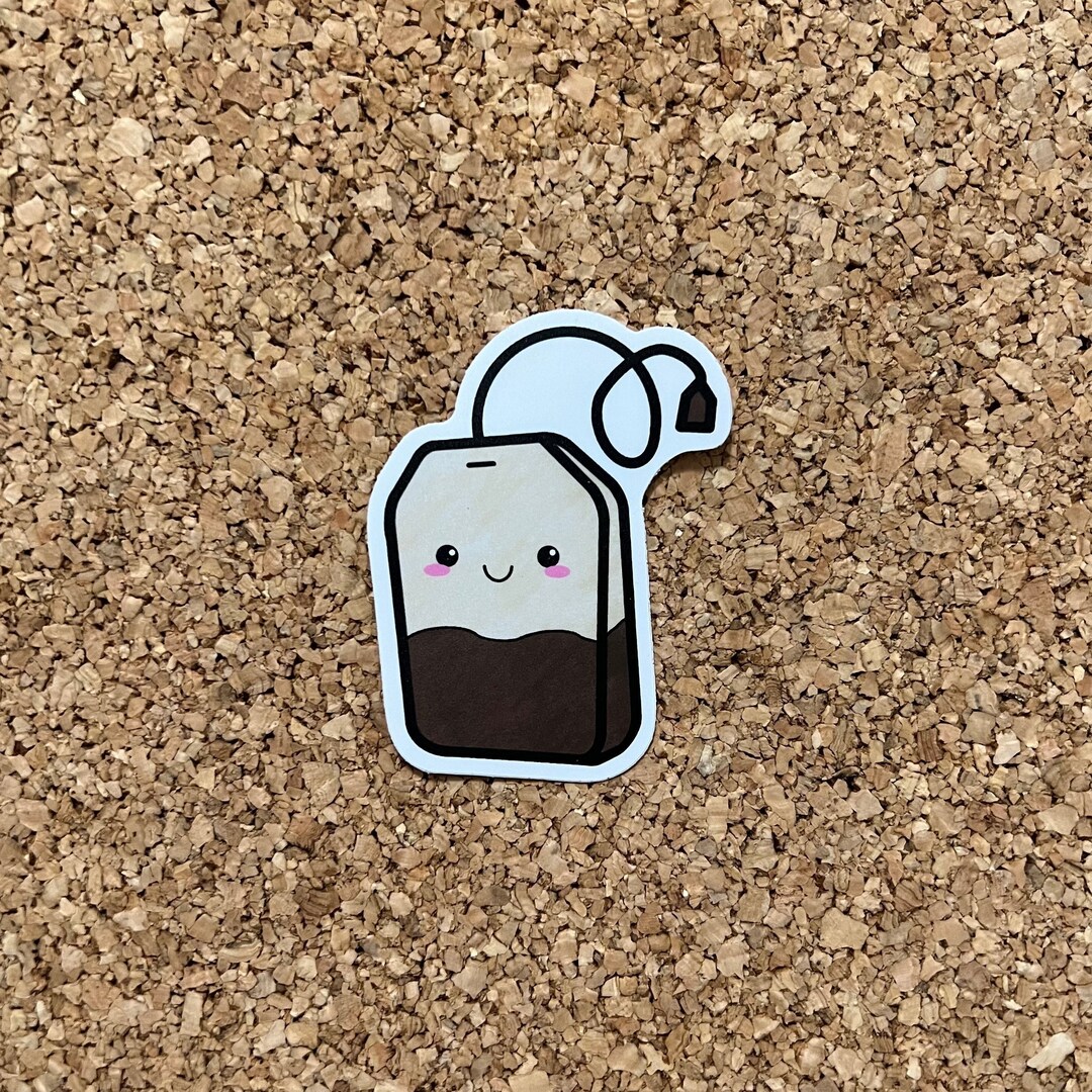Kawaii Tea Bag Sticker - Cute Tea Sticker - Etsy