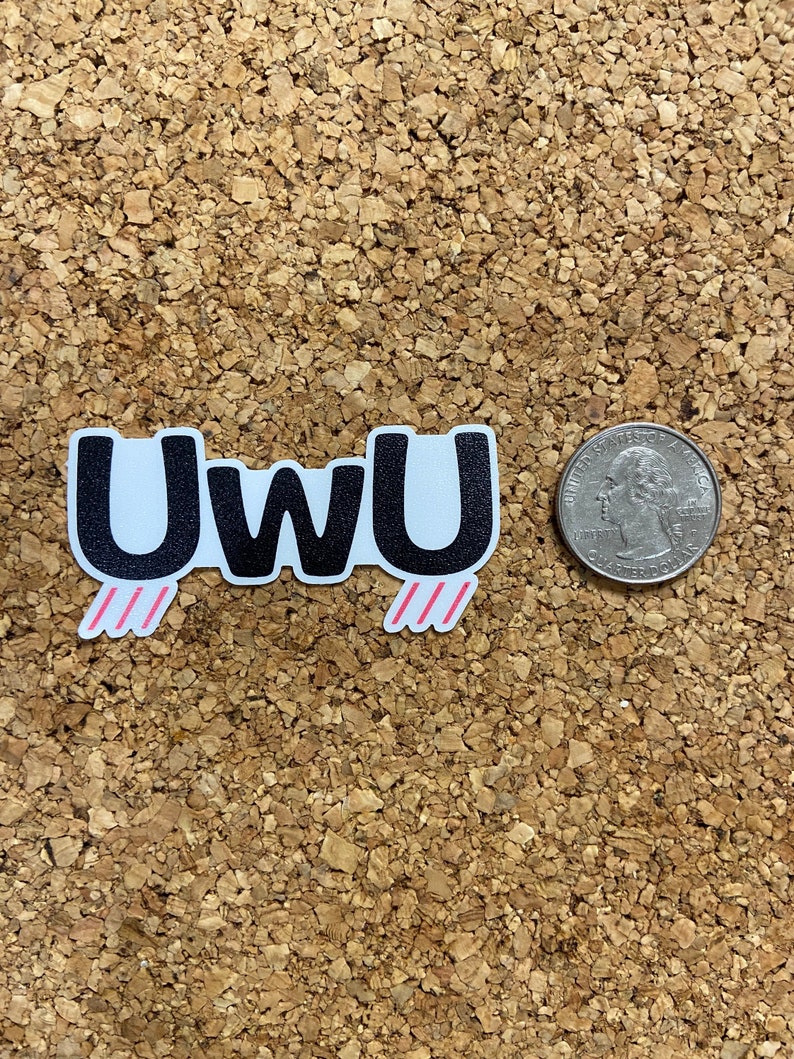 Uwu Vinyl Sticker - Kawaii Anime Uwu Nerdy Anime Weeb Sticker - Etsy