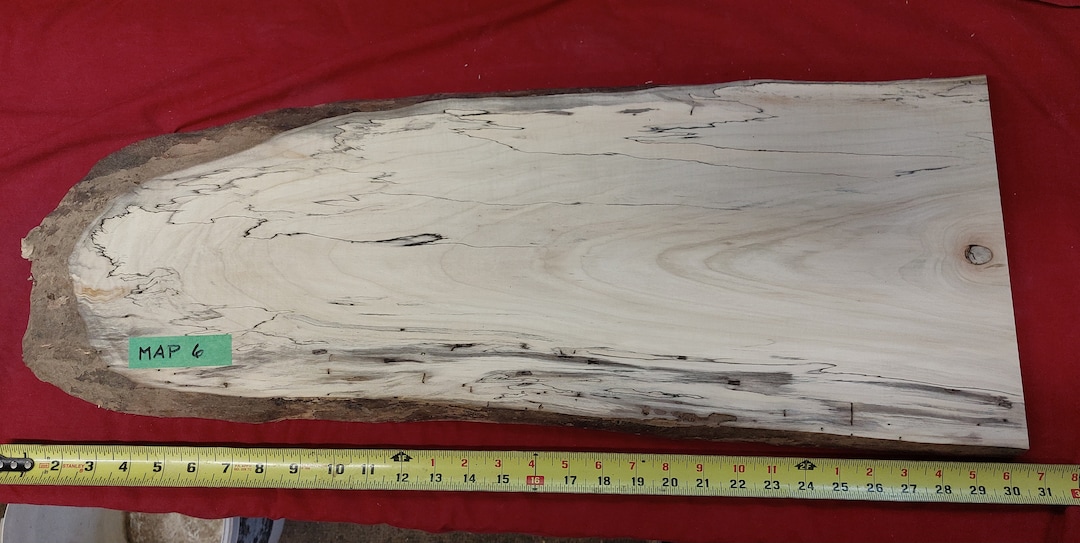 Spalted Soft Maple Live Edge Board - Etsy