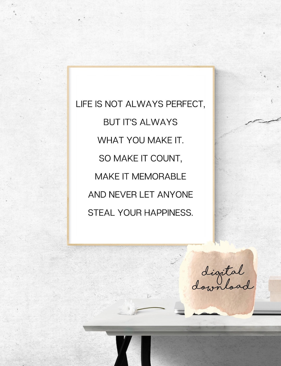 Life is Not Always Perfect | Instant Download | Digital File | Sayings ...