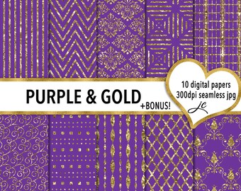 Purple gold stripe | Etsy