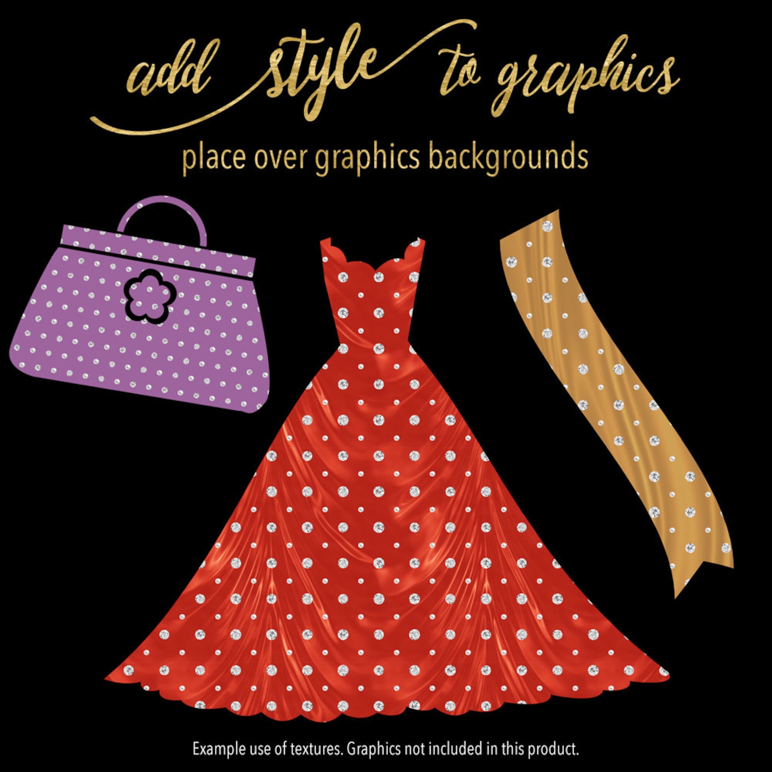 Crystal Jewel and Pearl Overlays Digital Papers BONUS | Etsy