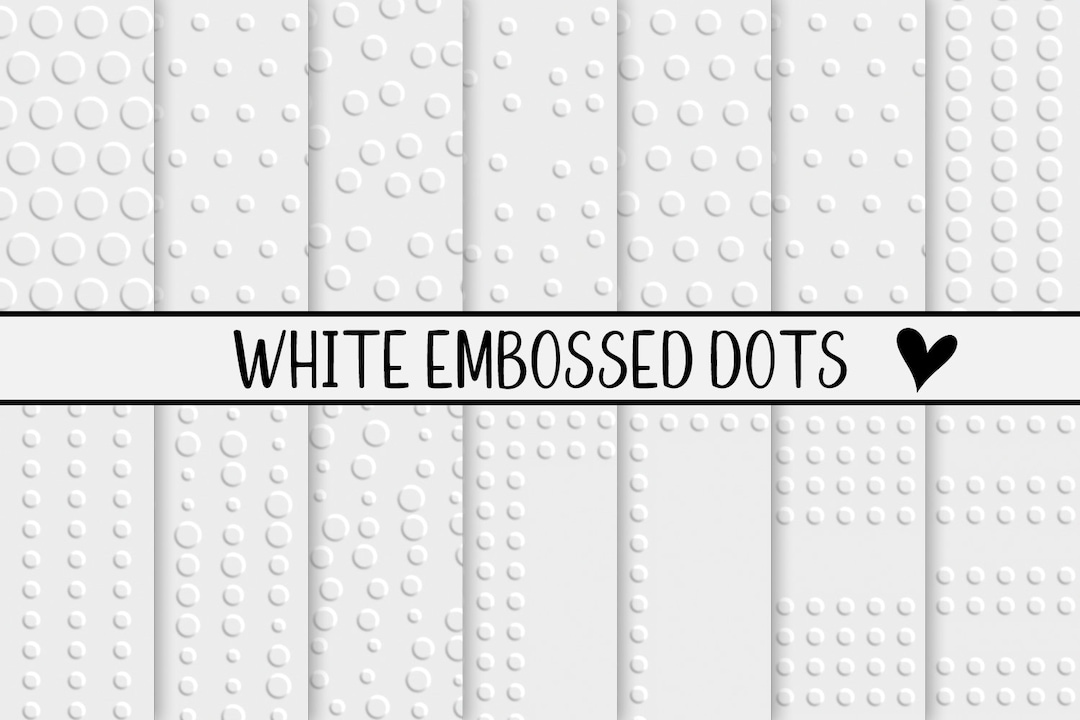 White Embossed Dots Digital Paper: Seamless Textures (JPG, PNG) - Etsy