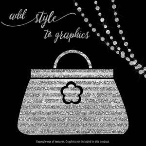 Silver Glitter Stripes Digital Papers Pack 2 + BONUS Pattern Files ...