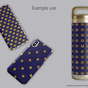 Navy Blue and Gold Glitter Patterns, Digital Papers, Seamless, Textures ...