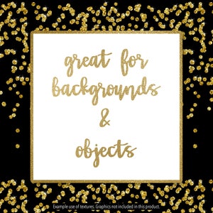Sparkly Gold Confetti Digital Papers + BONUS Photoshop Pattern Files ...