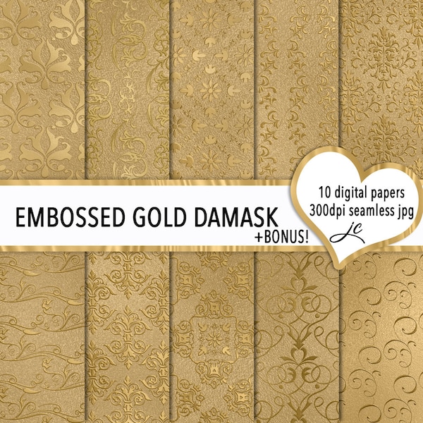 Damask Gold - Etsy